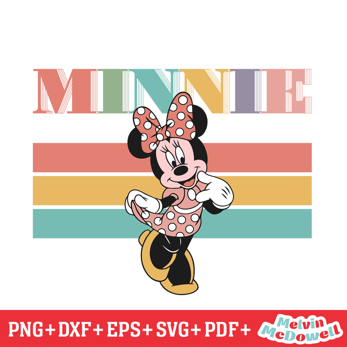 Retro Cute Minnie Mouse Clipart Svg, Disney Svg ,Disney Mick - Inspire ...