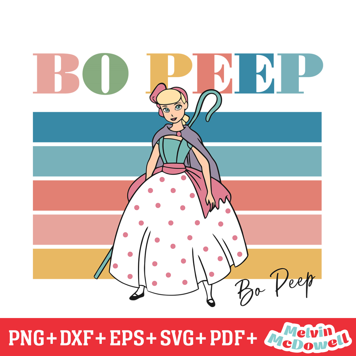 Retro Bo Beep Disney Toy Story Svg, Disney Svg ,Disney Micke - Inspire ...