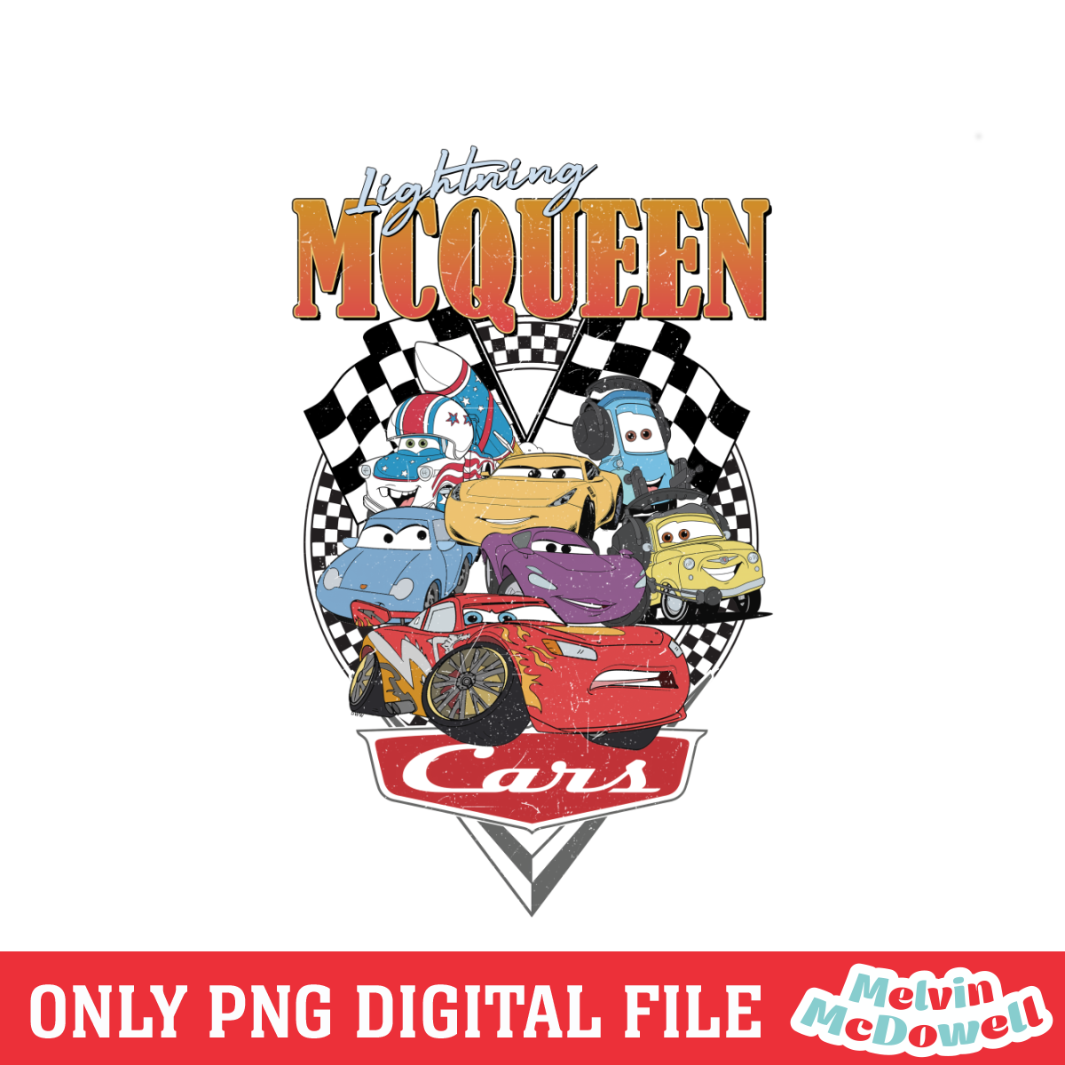 Checkered Cars Lightning McQueen Friends PNG, Disney PNG ,Di | Inspire ...