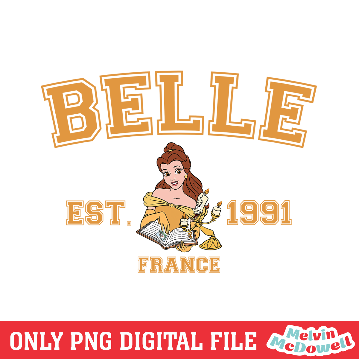 France Princess Belle Est 1991 PNG, Disney PNG, Digital Down | Inspire ...