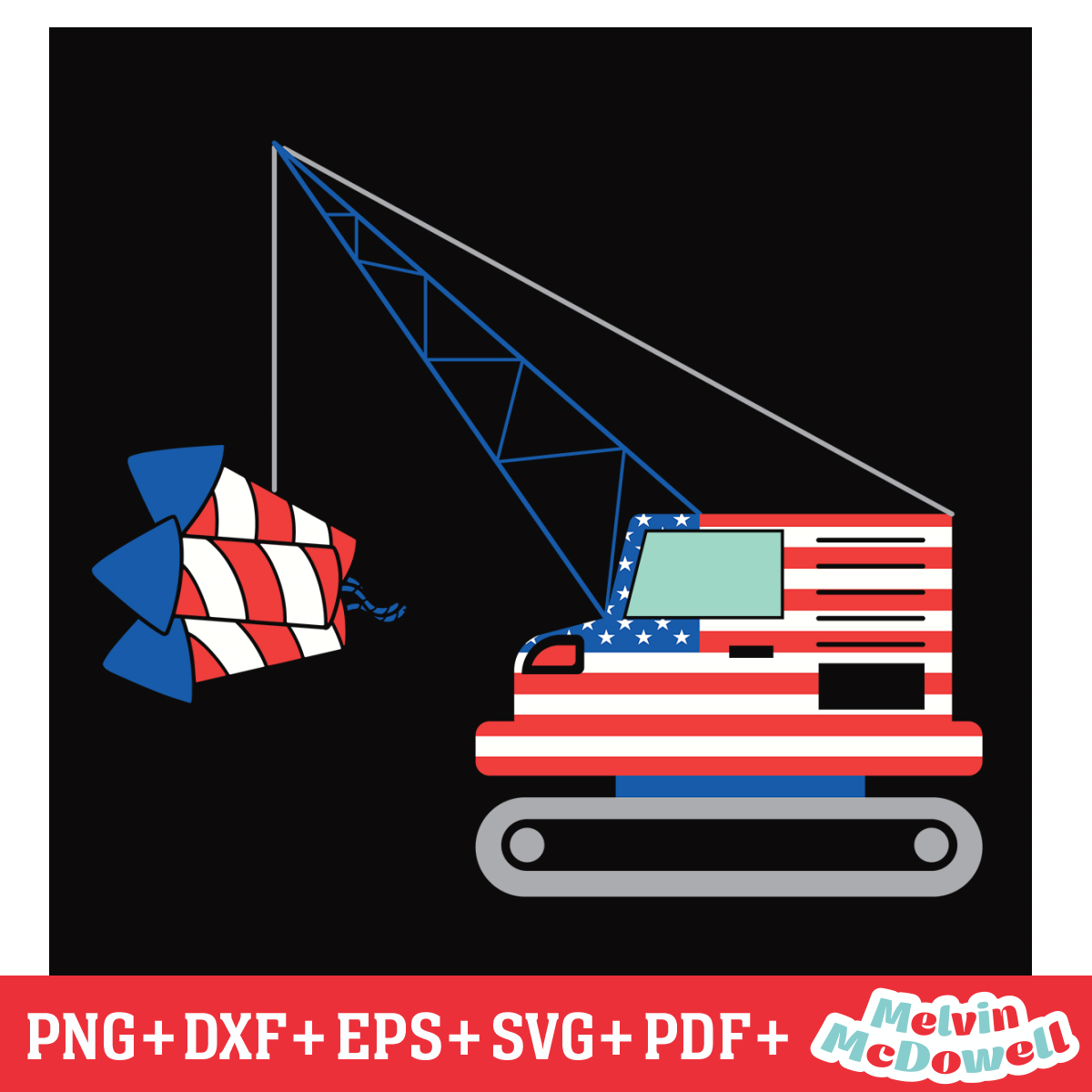 4th Of July Construction Truck SVG, 4th of July SVG, Digital | Inspire ...