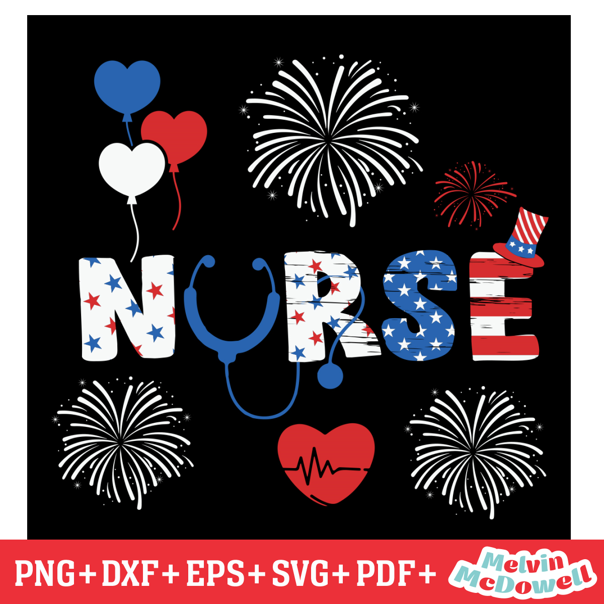 American Nurse Celebrating 4th Of July Day SVG, 4th of July | Inspire ...