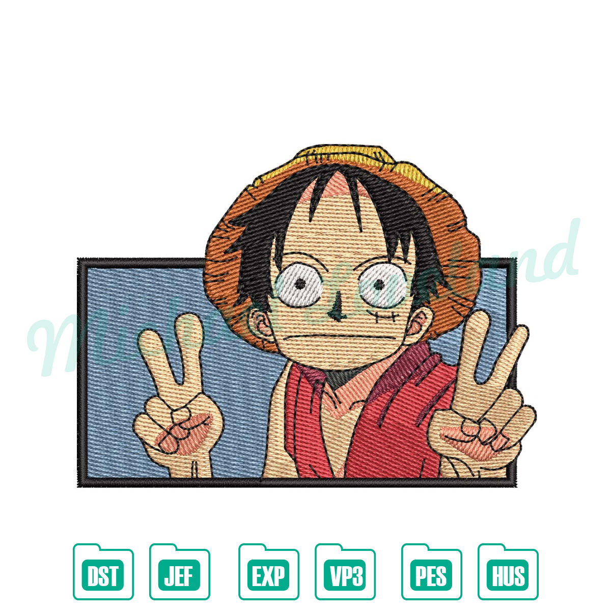 Say Hi Monkey D Luffy Anime Embroidery Design ,Anime Embroid | Inspire ...