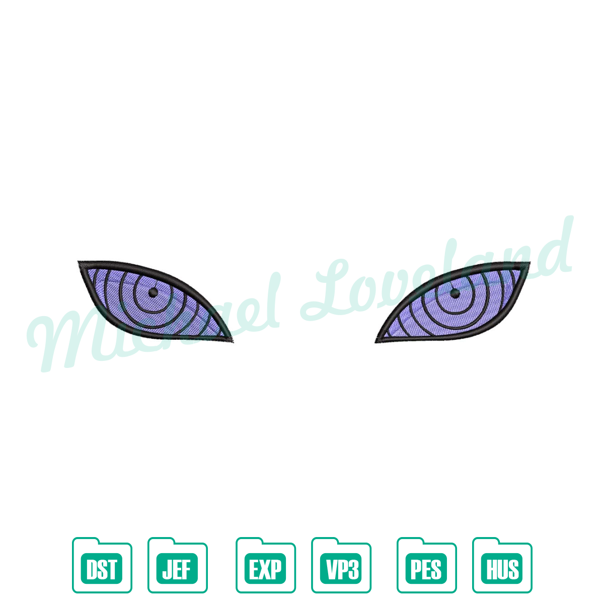 Sharingan Rinnegan Eyes Embroidery Design , Anime Embroidery | Inspire ...