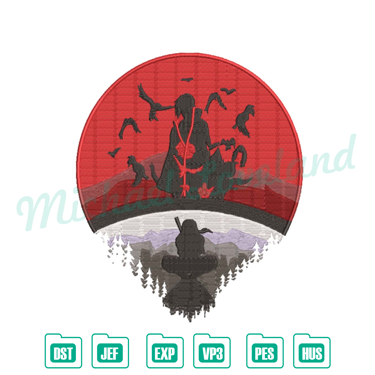 Itachi Uchiha Anime Embroidery design ,Anime Embroidery, Dig | Inspire ...