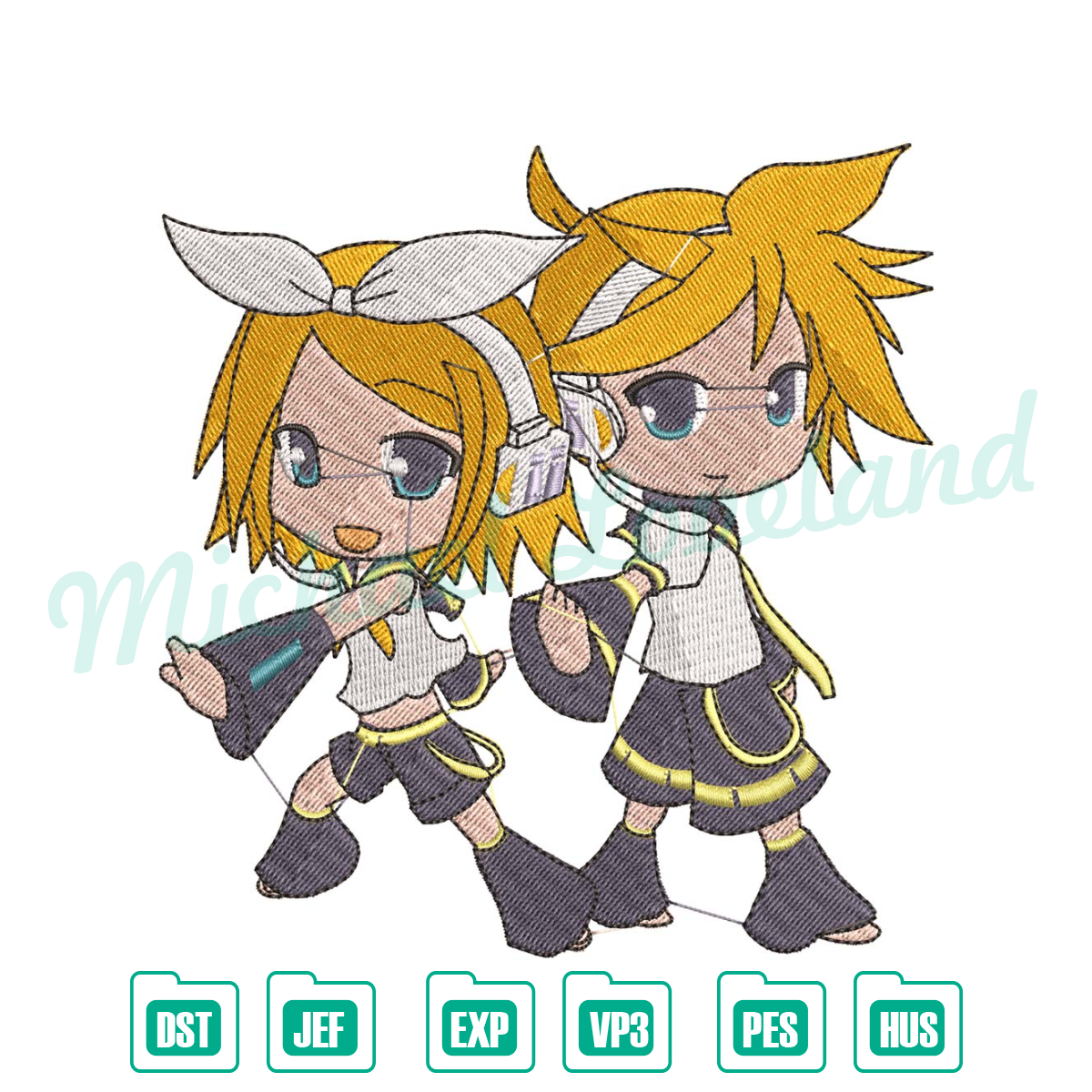 Len kagamine gif embroidery design ,Anime Embroidery, Digita | Inspire ...
