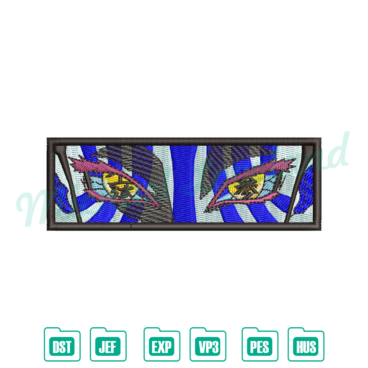 Akaza Eyes Embroidery Anime Design File ,Anime Embroidery, D | Inspire ...