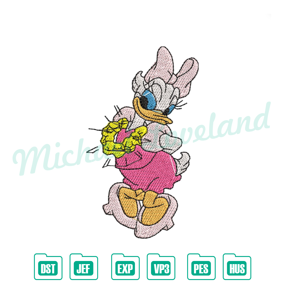 Disney Daisy Duck Embroidery Design, Disney Embroidery, Digi - Inspire ...