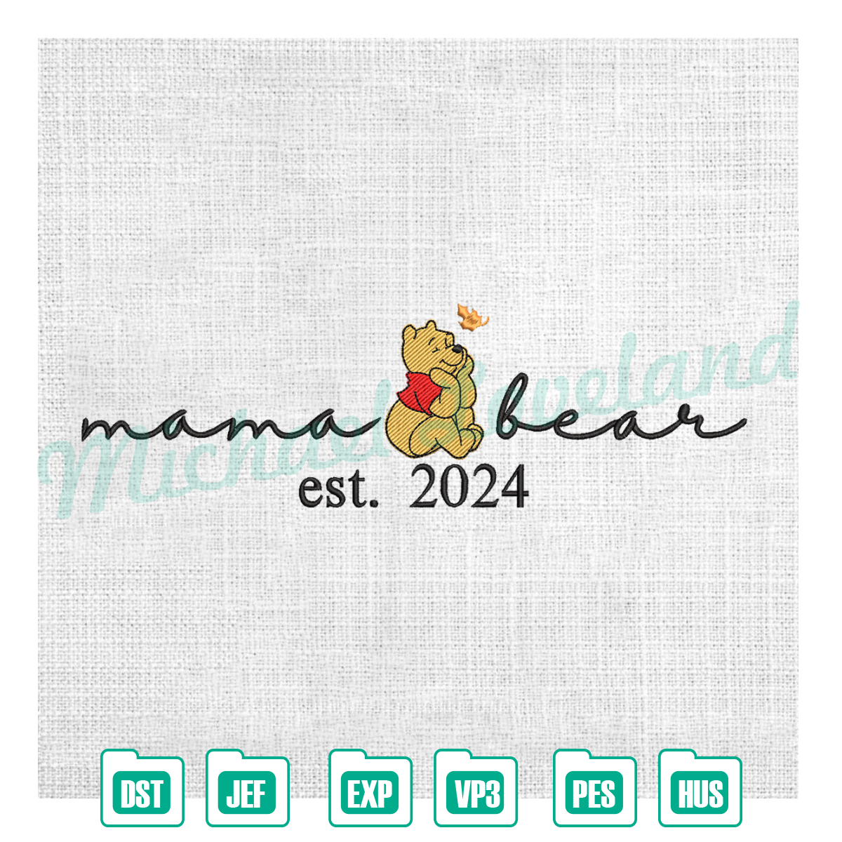 Mama Winnie The Pooh Bear Est 2024 Embroidery ,Embroidery De | Inspire ...