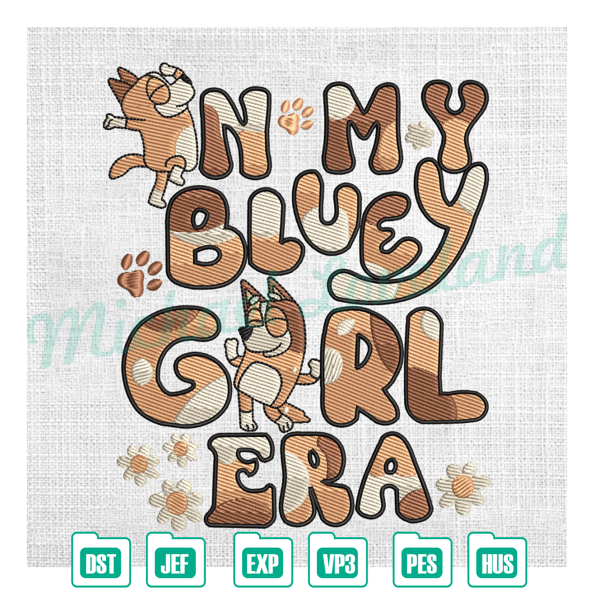 In My Bluey Girl Era Daisy Puppy Embroidery ,Embroidery Desi | Inspire ...