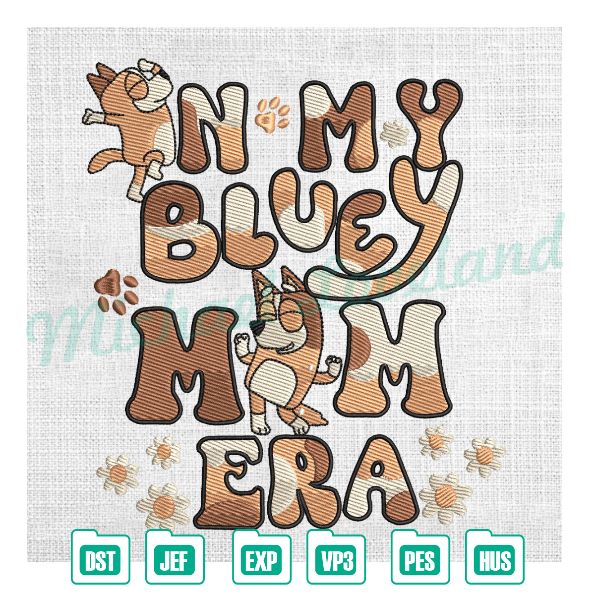 In My Bluey Mom Era Bluey Bingo Daisy Mother Day Embroidery | Inspire ...
