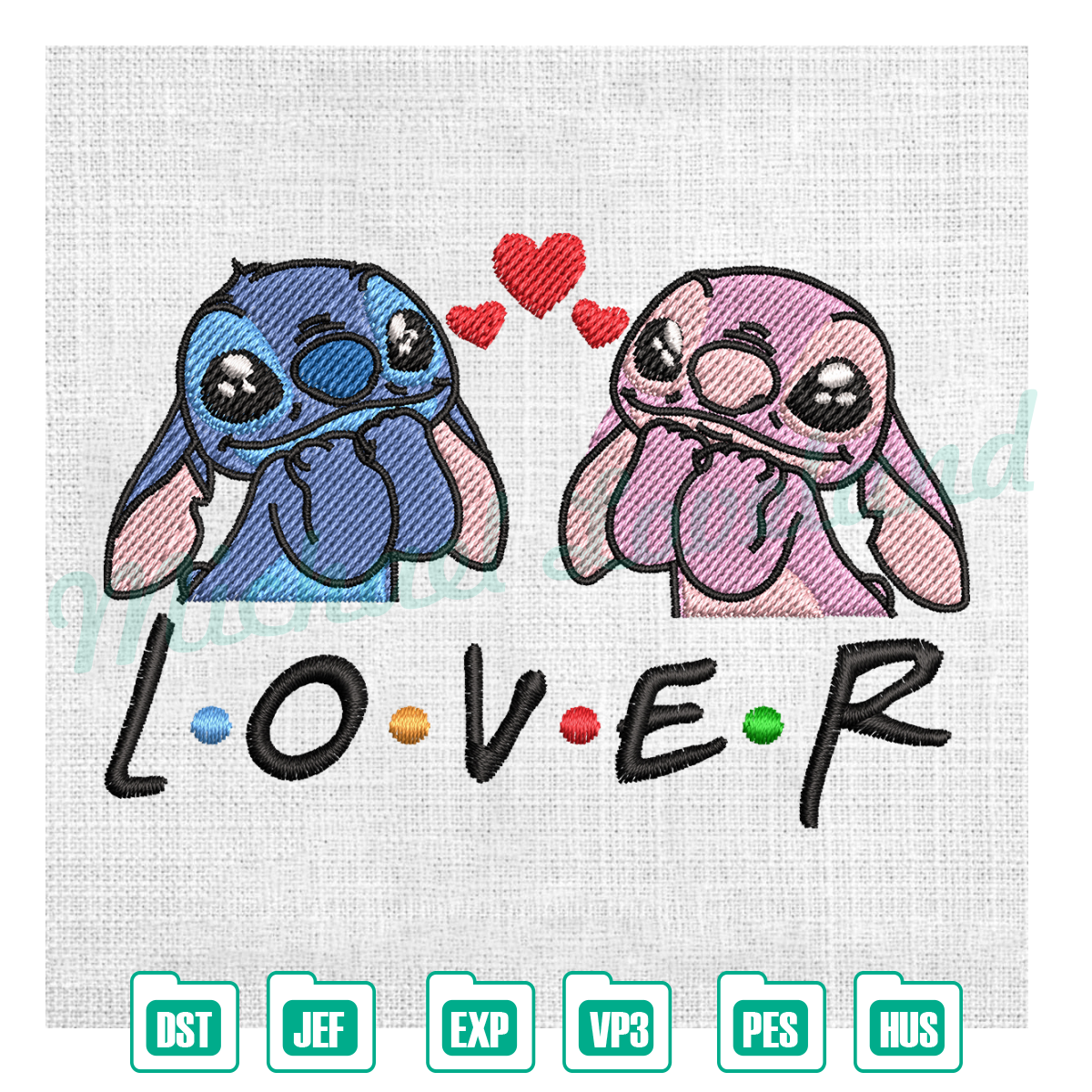 Lover Stitch And Angel Love Couple Embroidery , Embroidery D | Inspire ...