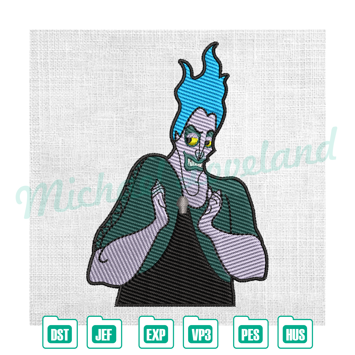 Disney Hercules Villains Hades Blue Flame Embroidery , Embro | Inspire ...