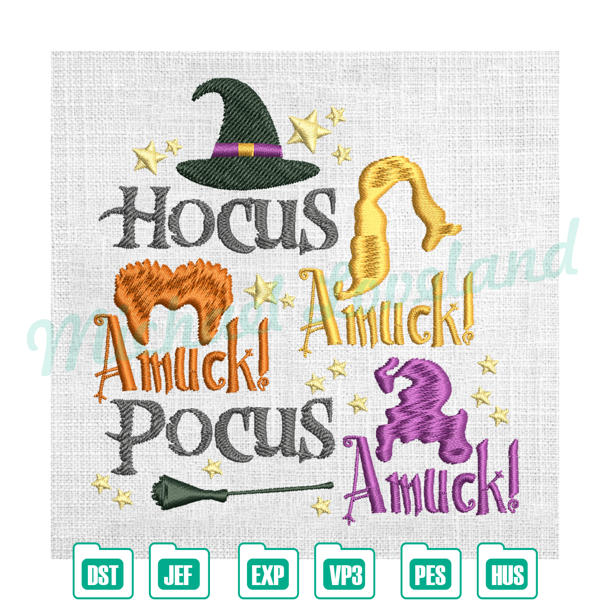 Hocus Pocus Halloween Witch Amuck Embroidery , Embroidery De | Inspire ...