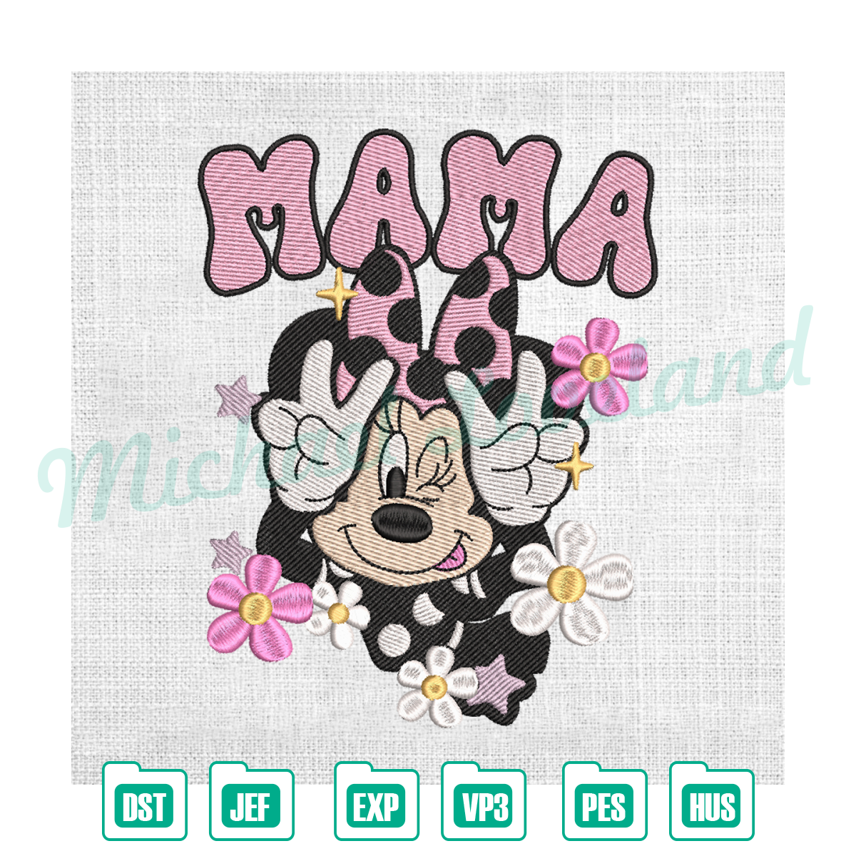 Mama Minnie Mouse Daisy Mother Day Embroidery , Embroidery D | Inspire ...