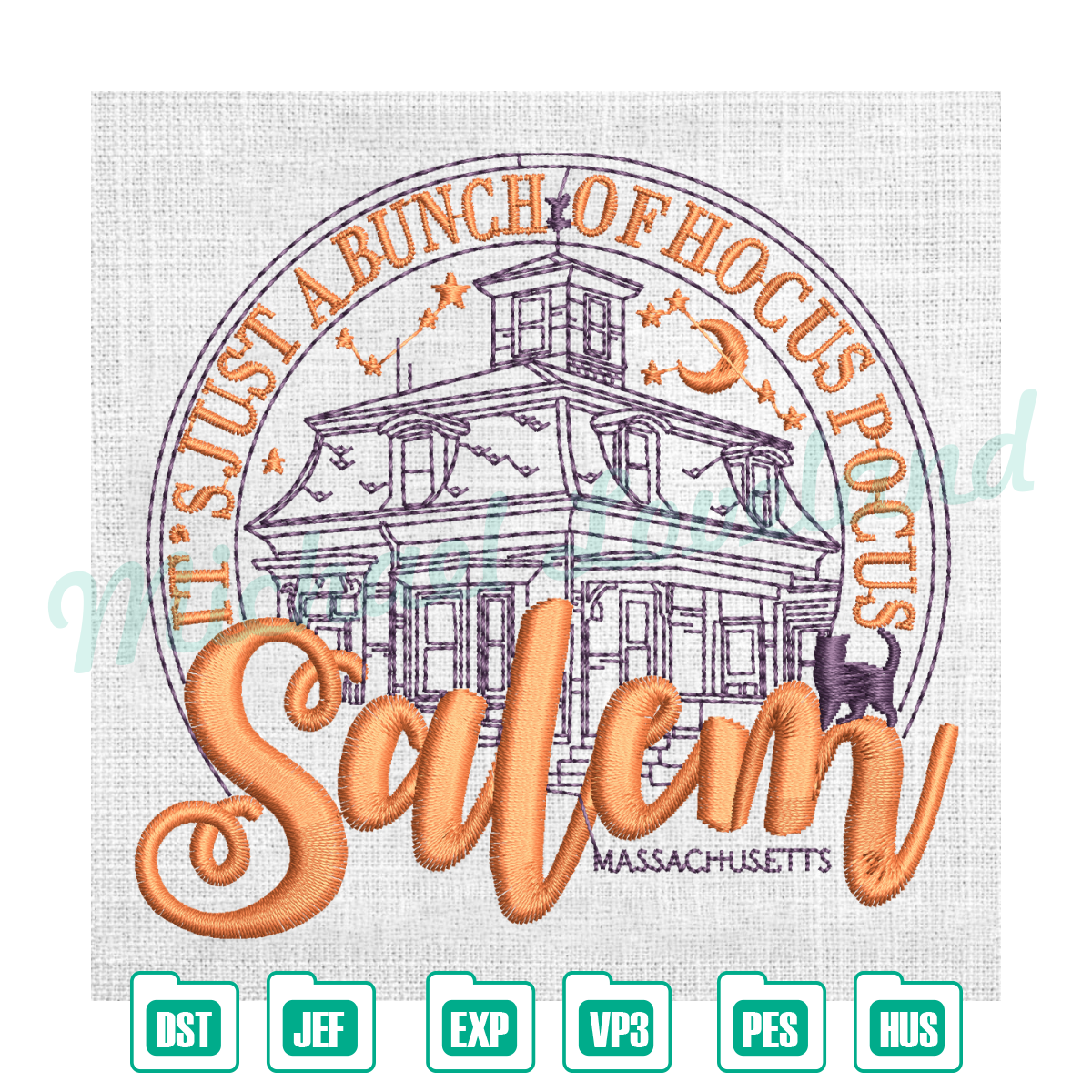 Salem Massachusetts Bunch Of Hocus Pocus Embroidery , Embroi | Inspire ...