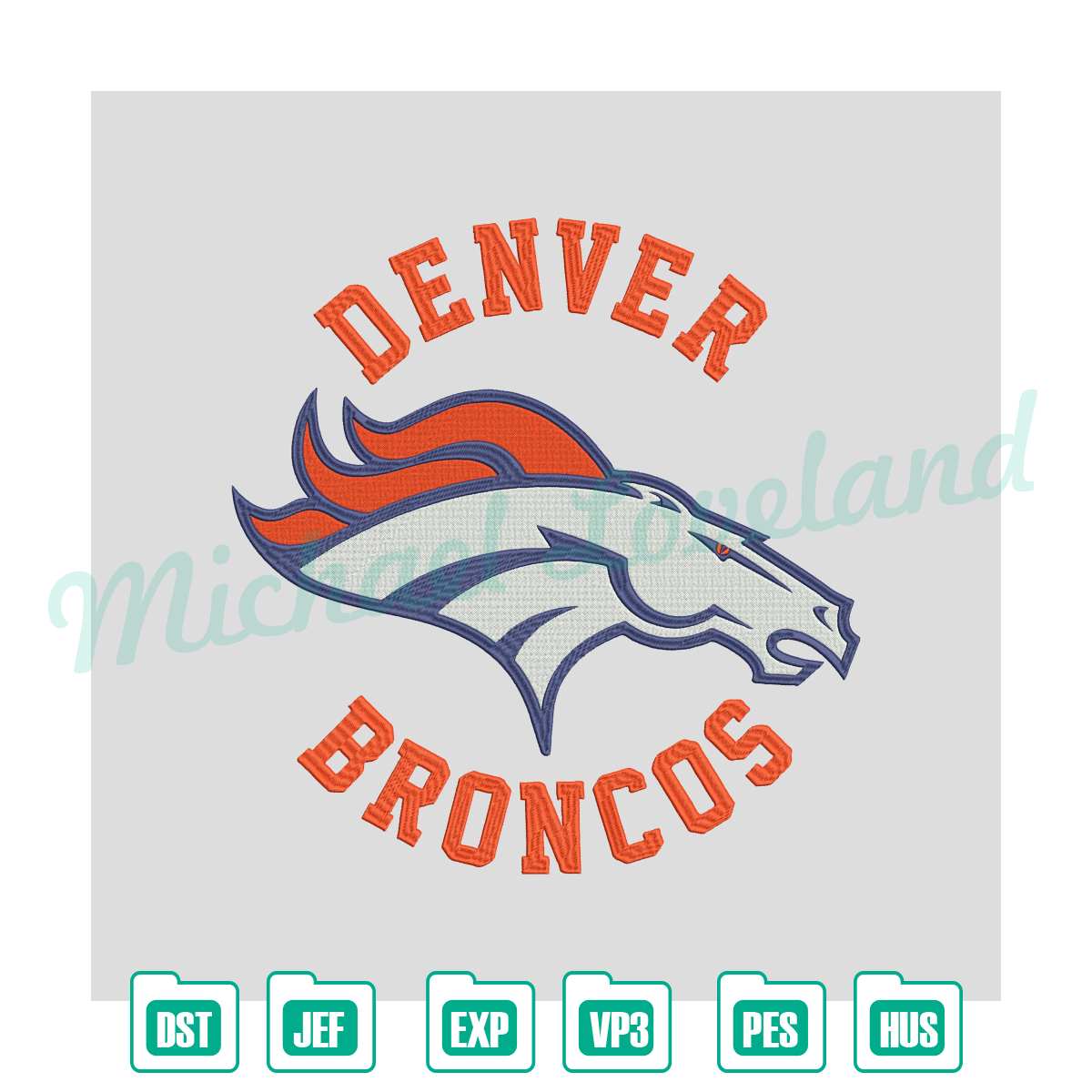 Denver Broncos Embroidery Files, NFL Logo Embroidery Designs | Inspire ...