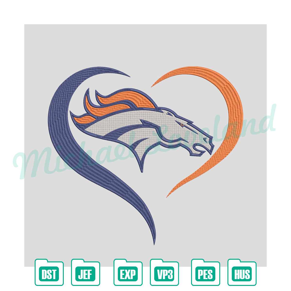 Denver Broncos Embroidery Files, NFL Logo Embroidery Designs | Inspire ...
