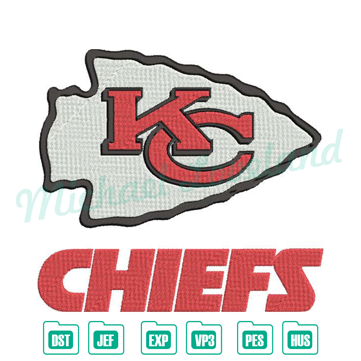 Kansas City Chiefs embroidery design, Chiefs embroidery, NFL | Inspire ...