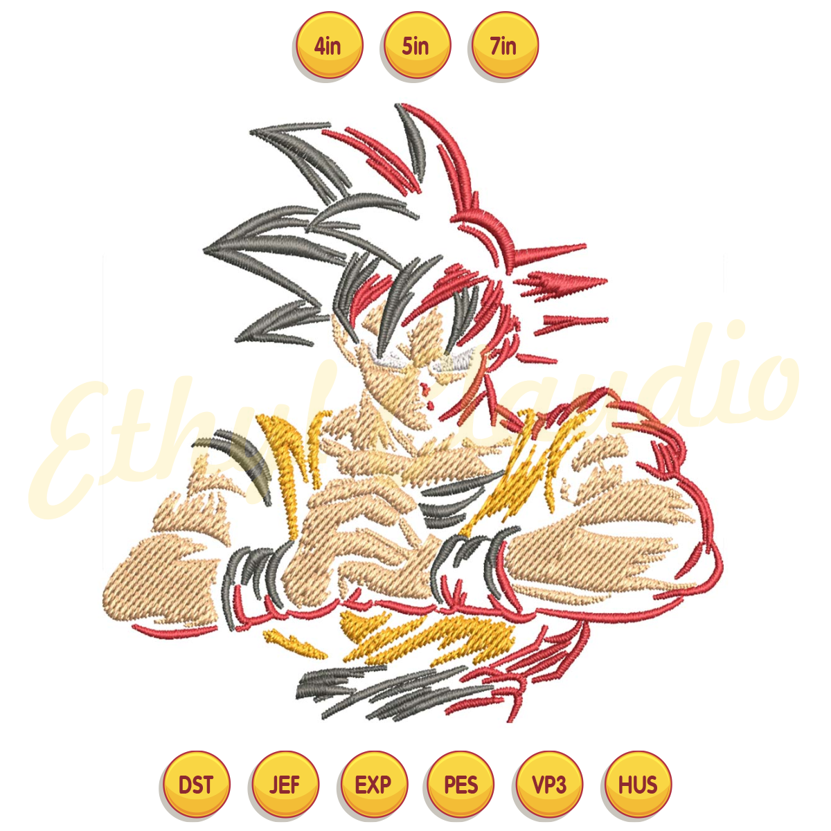 Son Goku Embroidery Design File ,Anime Embroidery ,Digital E | Inspire ...