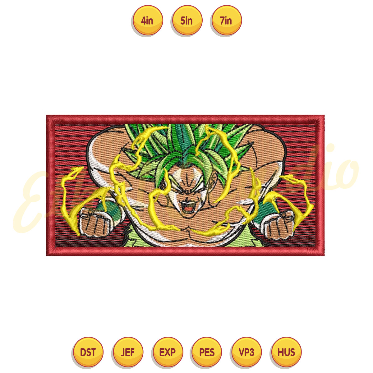 Broly Dragon Ball Embroidery design ,Anime Embroidery ,Digit | Inspire ...