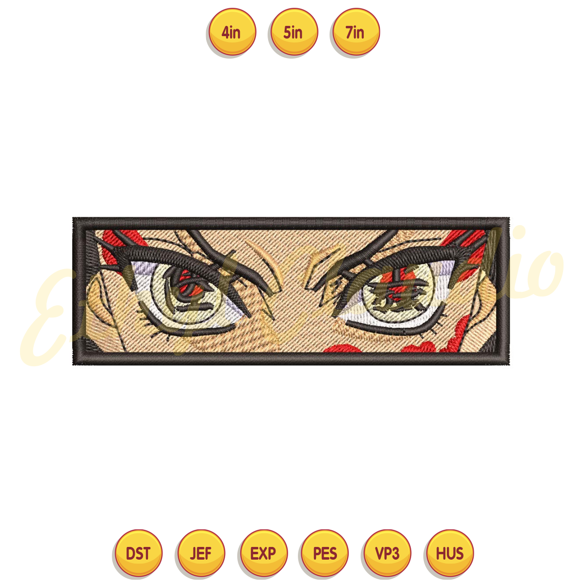 Daki Eyes Demon Slayer Embroidery Design File ,Anime Embroid | Inspire ...