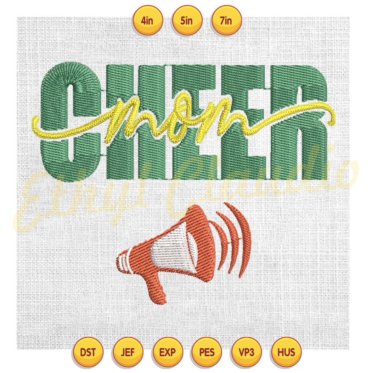 Cheer Mom Megaphone Mother Day Embroidery ,Embroidery Design | Inspire ...