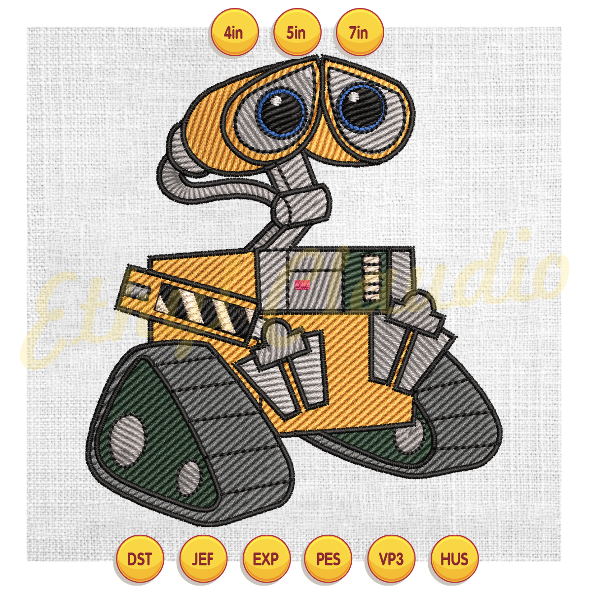 Wall-E Pixar Robot Design Embroidery ,Digital Embroidery,Emb | Inspire ...