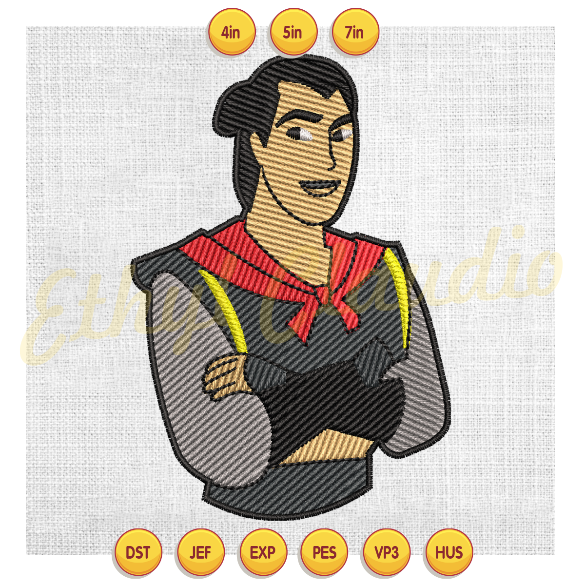 Disney General Li Shang Embroidery Design ,Digital Embroider | Inspire ...