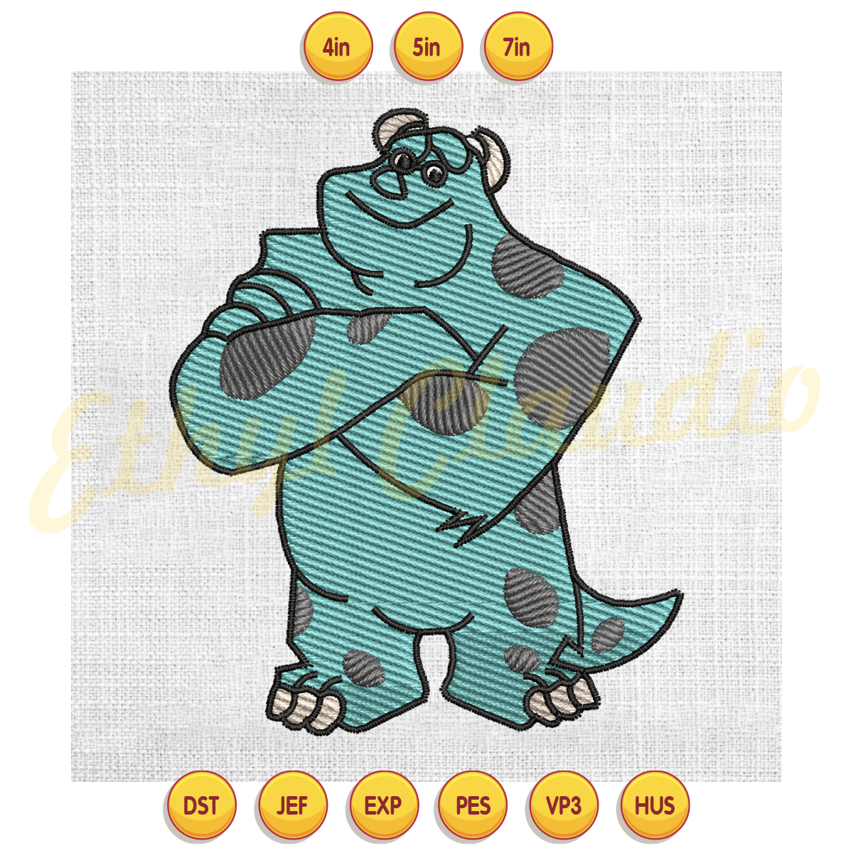 James Sullivan Monster Inc Disney Embroidery ,Digital Embroi | Inspire ...