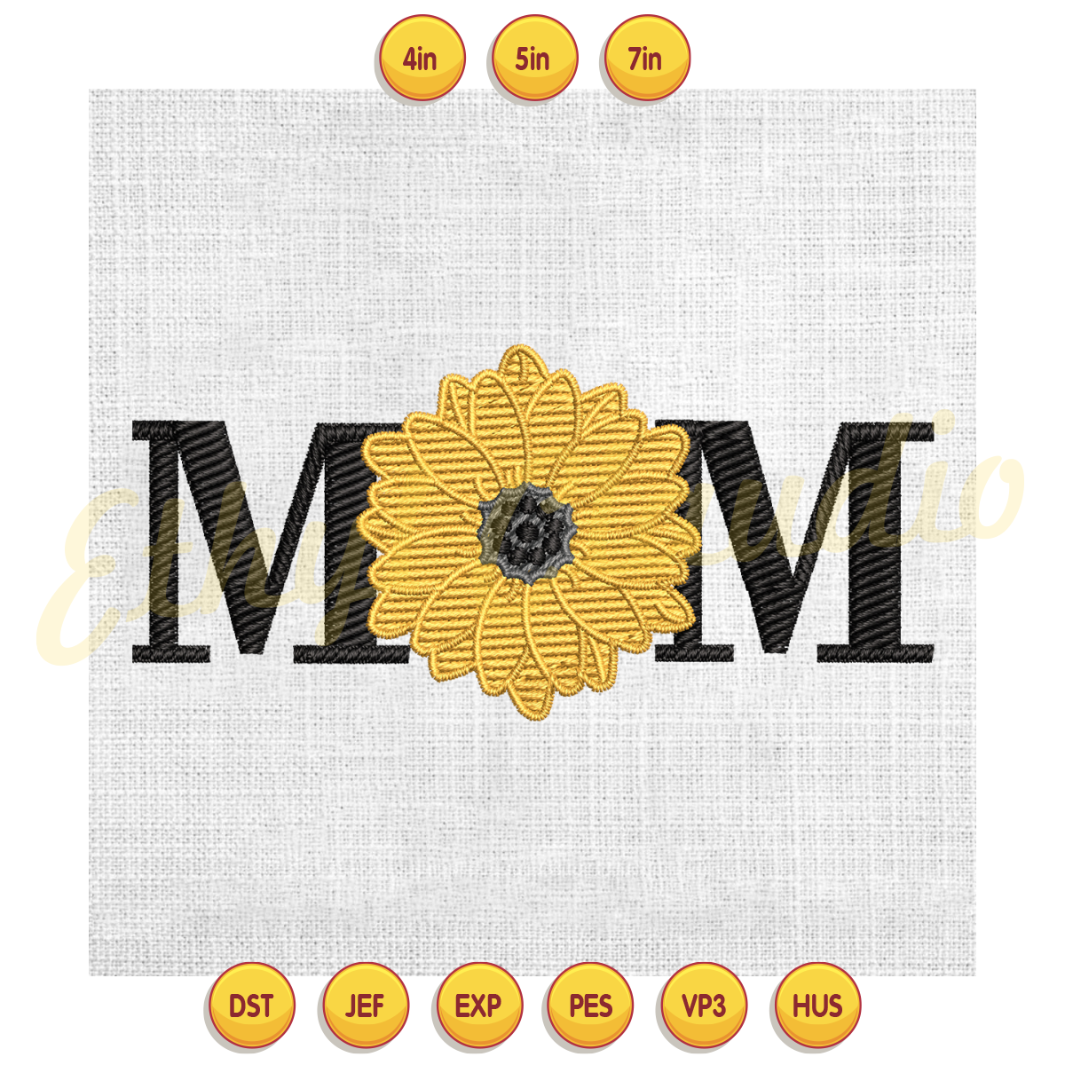 Sunflower Mom Machine Embroidery Design ,Digital Embroidery, | Inspire ...