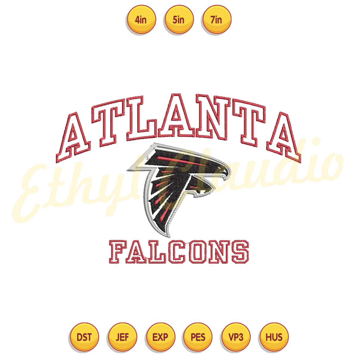 Atlanta Falcons Embroidery Files, NFL Logo Embroidery Design | Inspire ...