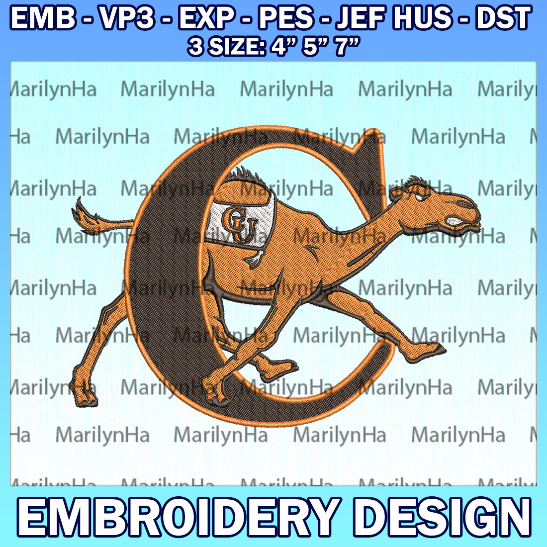 NCAA Campbell Fighting Camels Logo Embroidery Design, Machin | Inspire ...