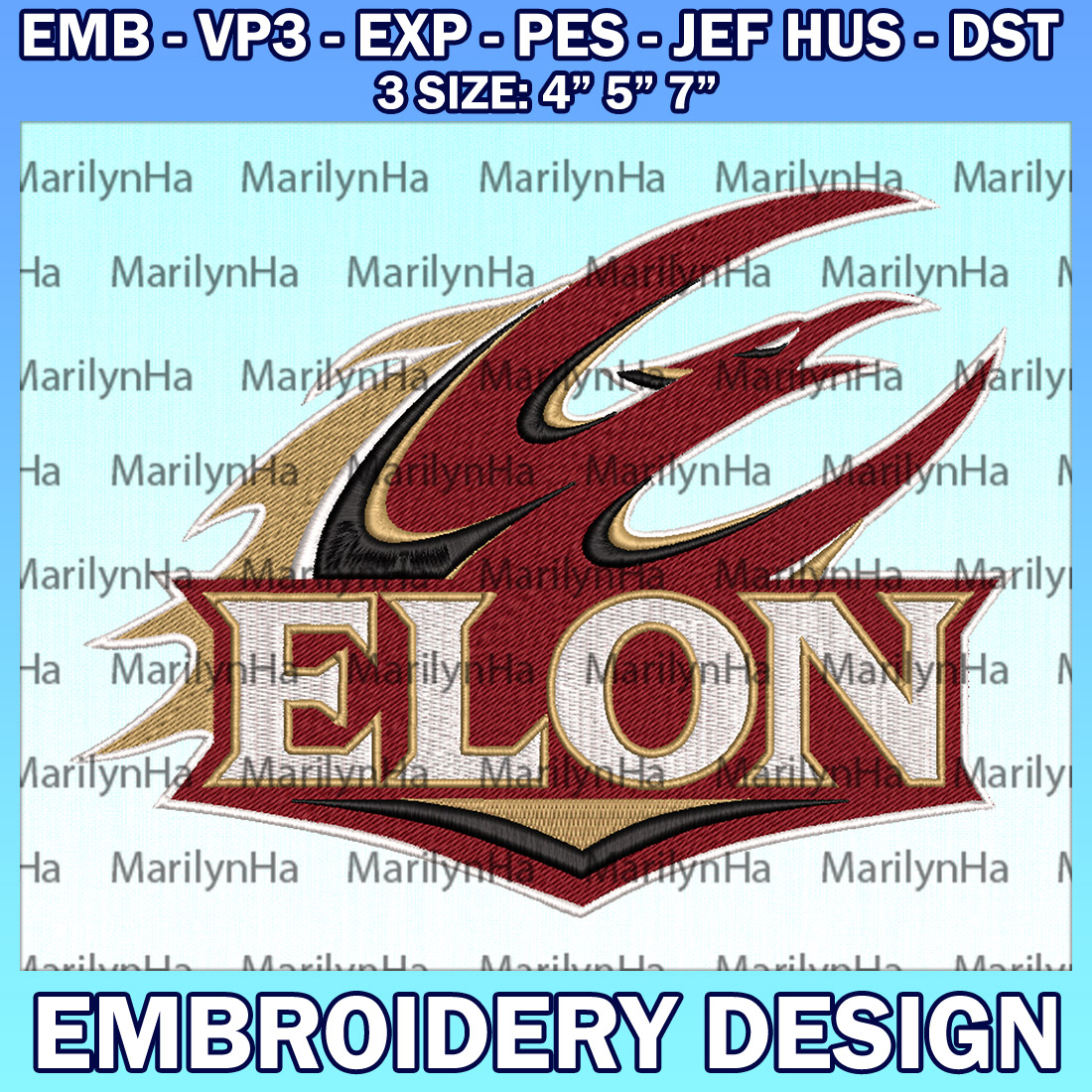 NCAA Elon Phoenix Machine Embroidery Design, NCAA Elon Phoen | Inspire ...
