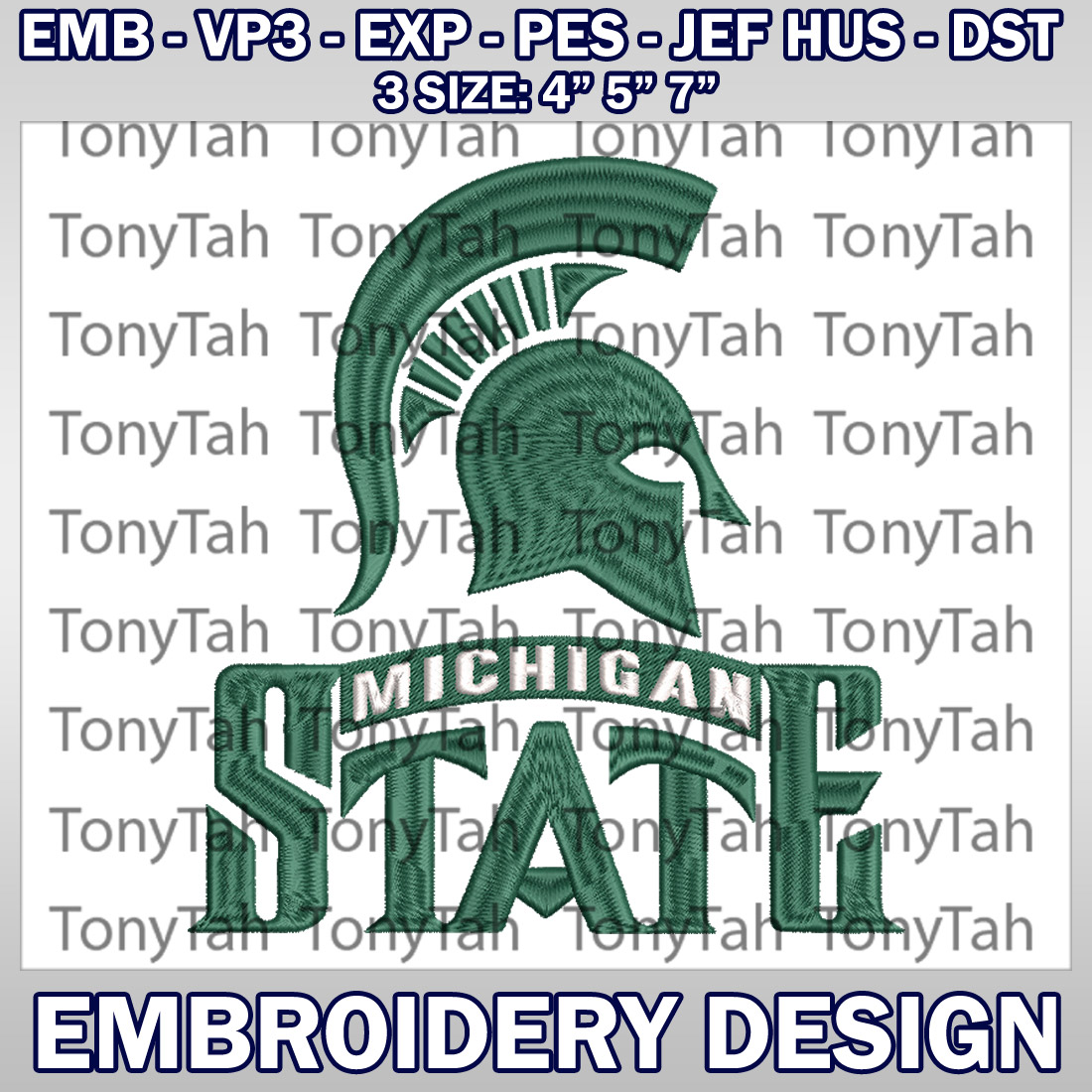 NCAA Michigan State Spartans Logo Embroidery Design, Machine | Inspire ...