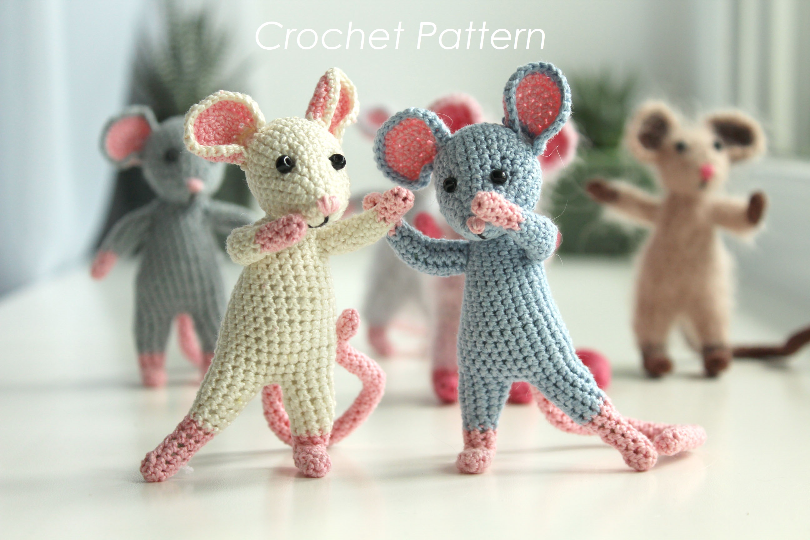 Crochet rat mouse pattern Amigurumi animal little mouse patt | Inspire ...