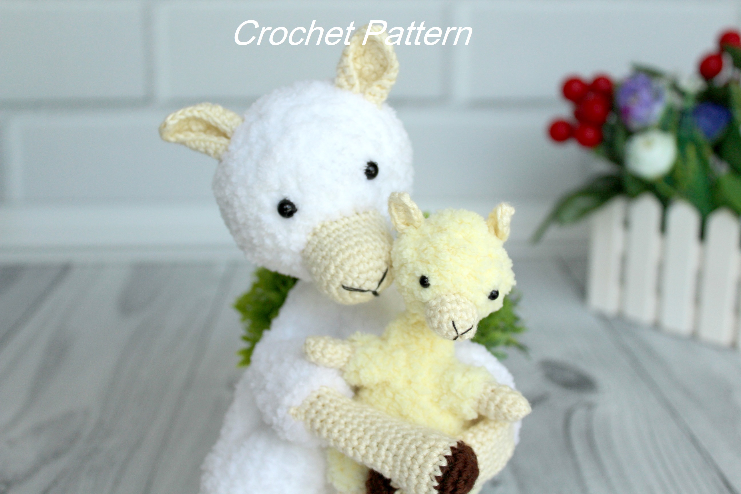 Alpaca Llama Animal Crochet Pattern - Amigurumi Alpaca Plush - Inspire ...