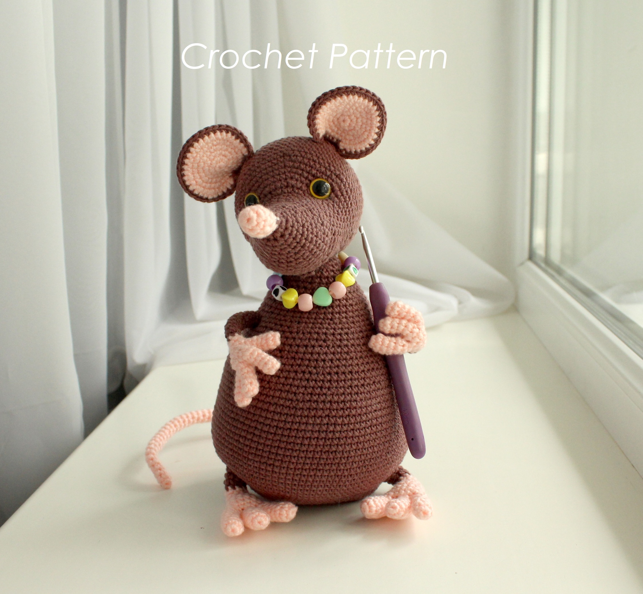 Crochet mouse pattern Rat plush animal pattern Amigurumi mou | Inspire ...