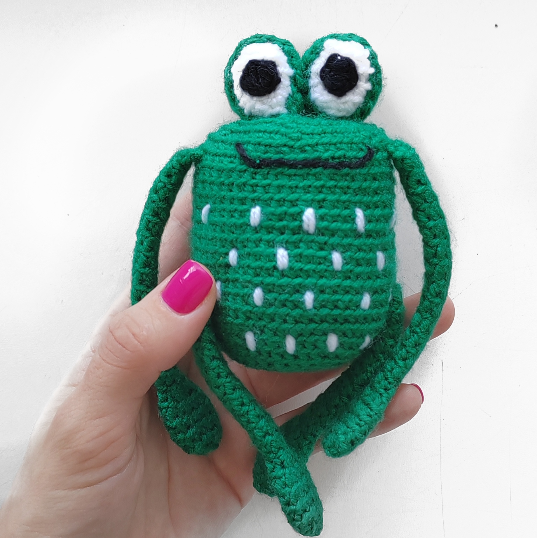 Knitted toy Frog, Knitting Children's | Inspire Uplift