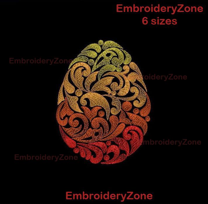 Rainbow Easter egg machine embroidery design, egg applique w | Inspire ...