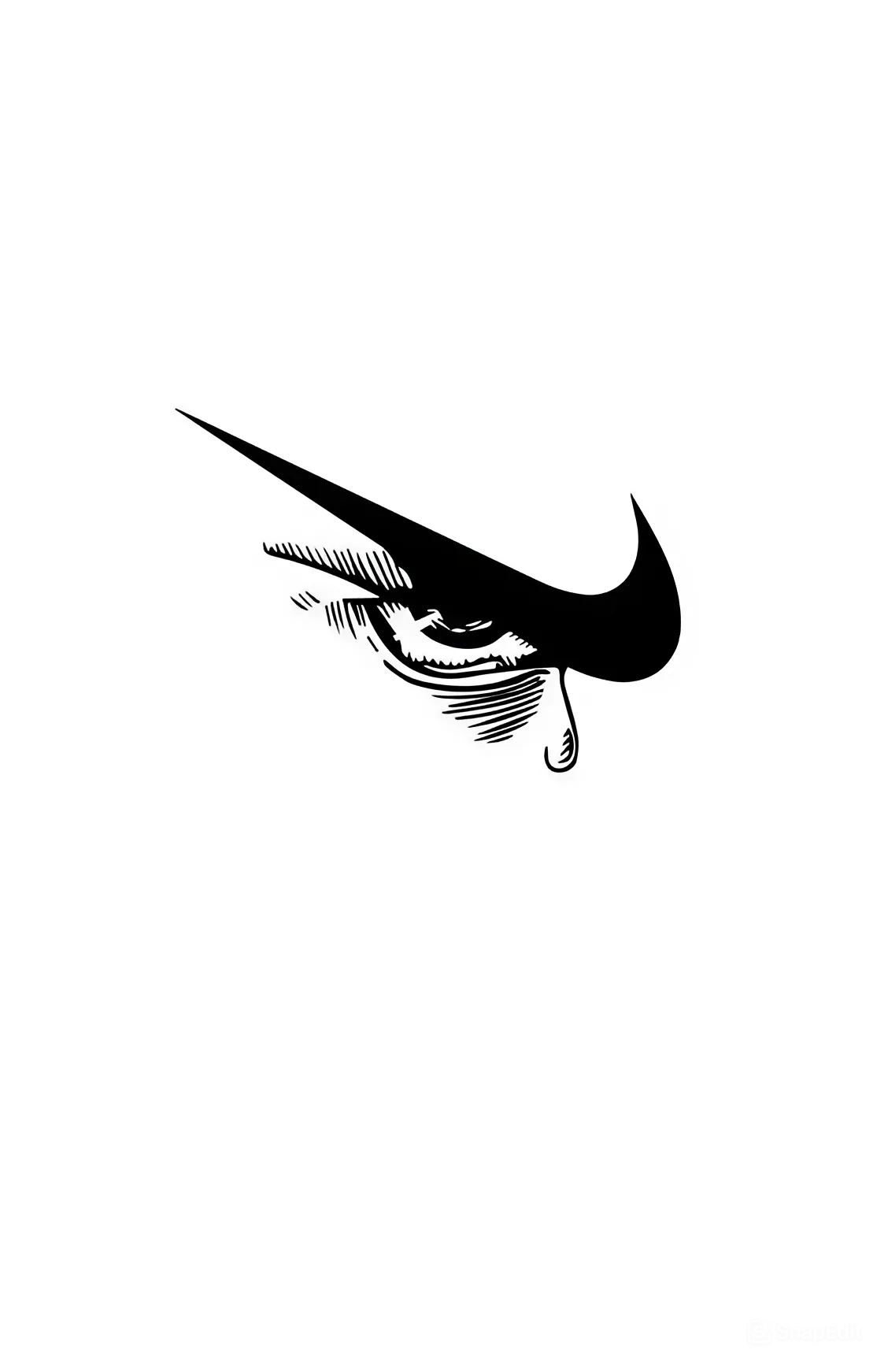 A stylish nike design with an eye svg,png | Inspire Uplift