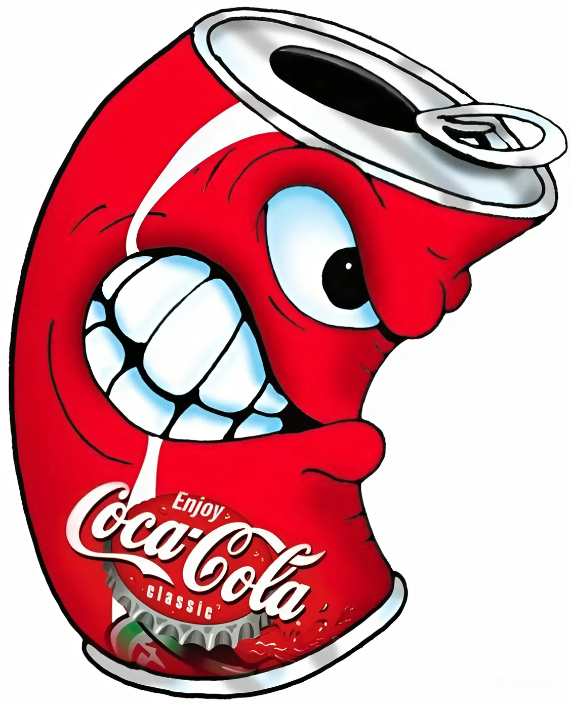 The angry Coca-Cola design svg png files | Inspire Uplift