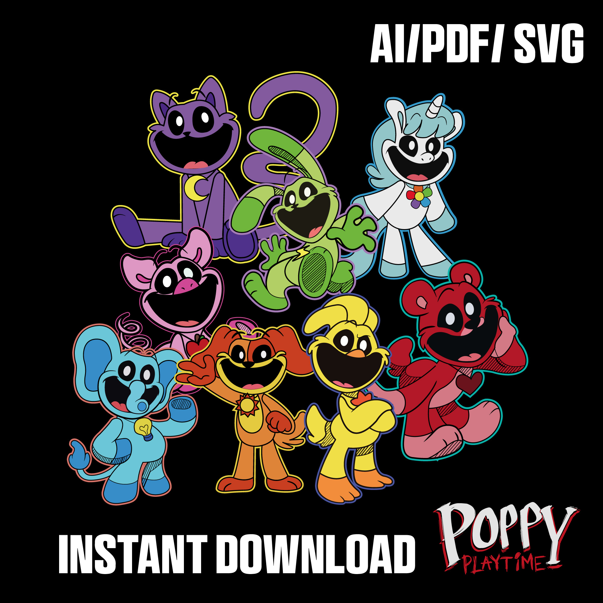 Poppy Play Time ,Smiling Critters, Digital file To download, | Inspire ...