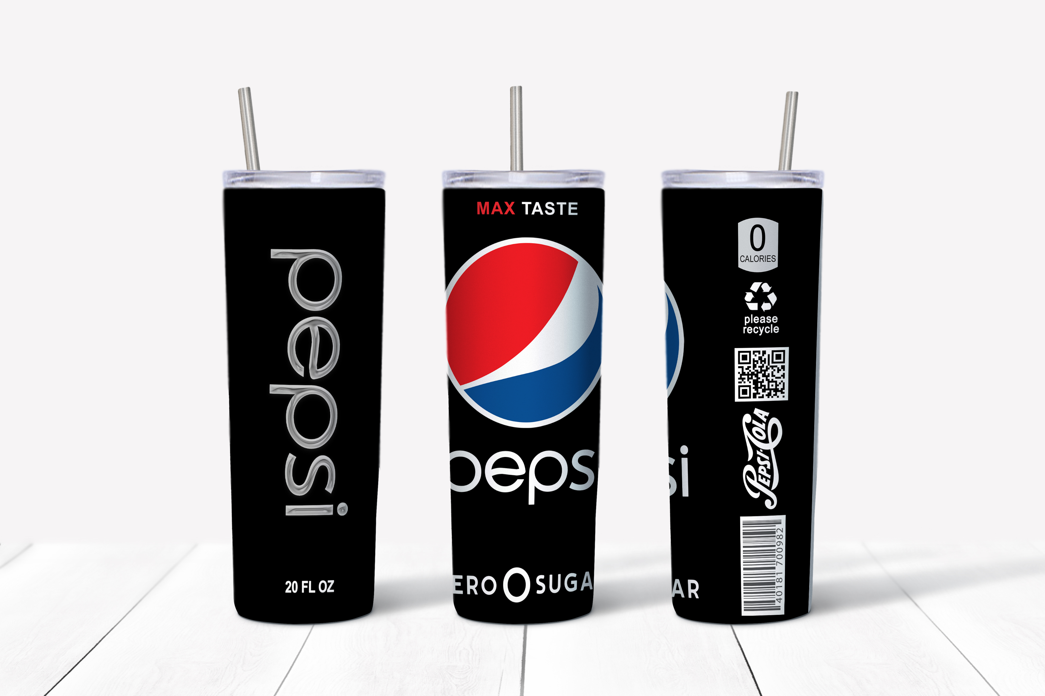 Pepsi 20 oz skinny tumbler template print sublimation PNG | Inspire Uplift