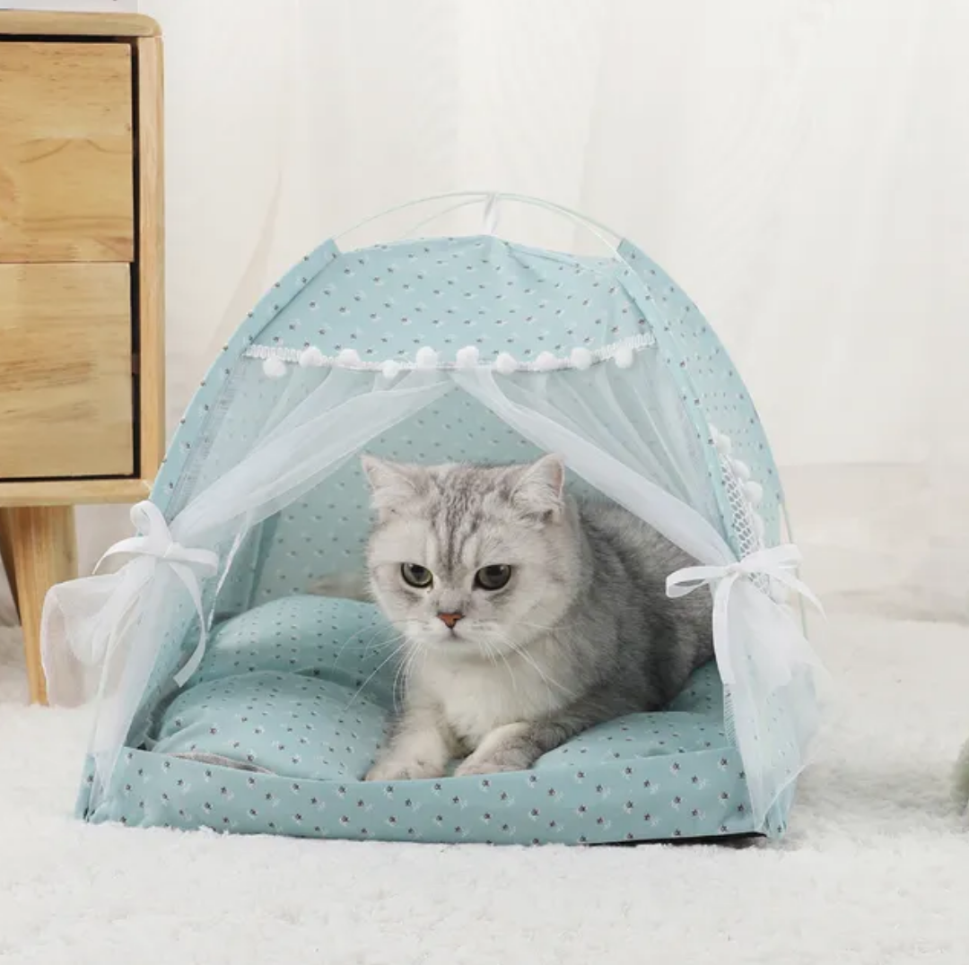 Pet Tent Bed Cats Sleep House For Kitten Puppy Basket Beds W | Inspire ...