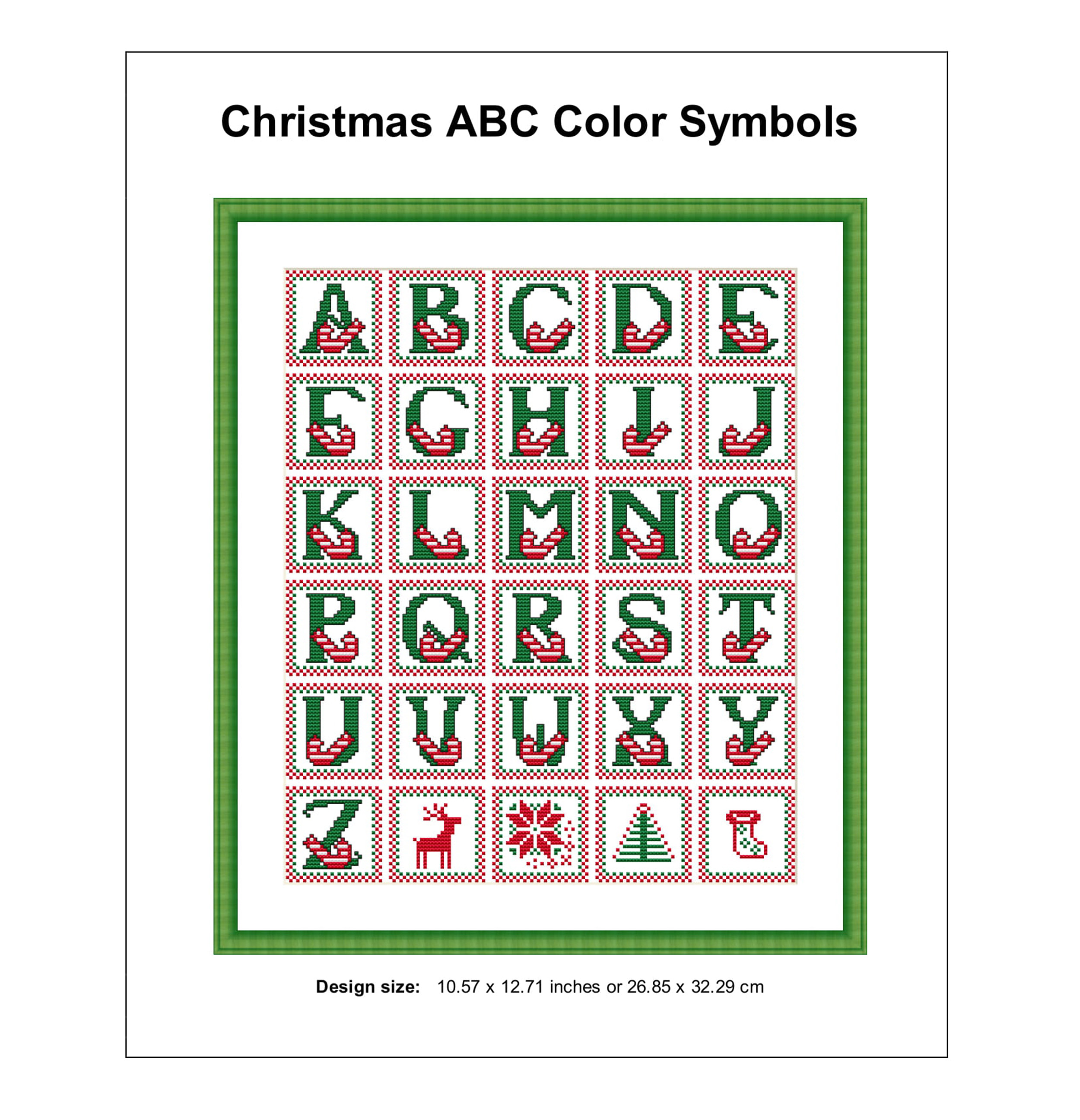 Christmas alphabet sampler cross stitch pattern PDF ABC font | Inspire ...