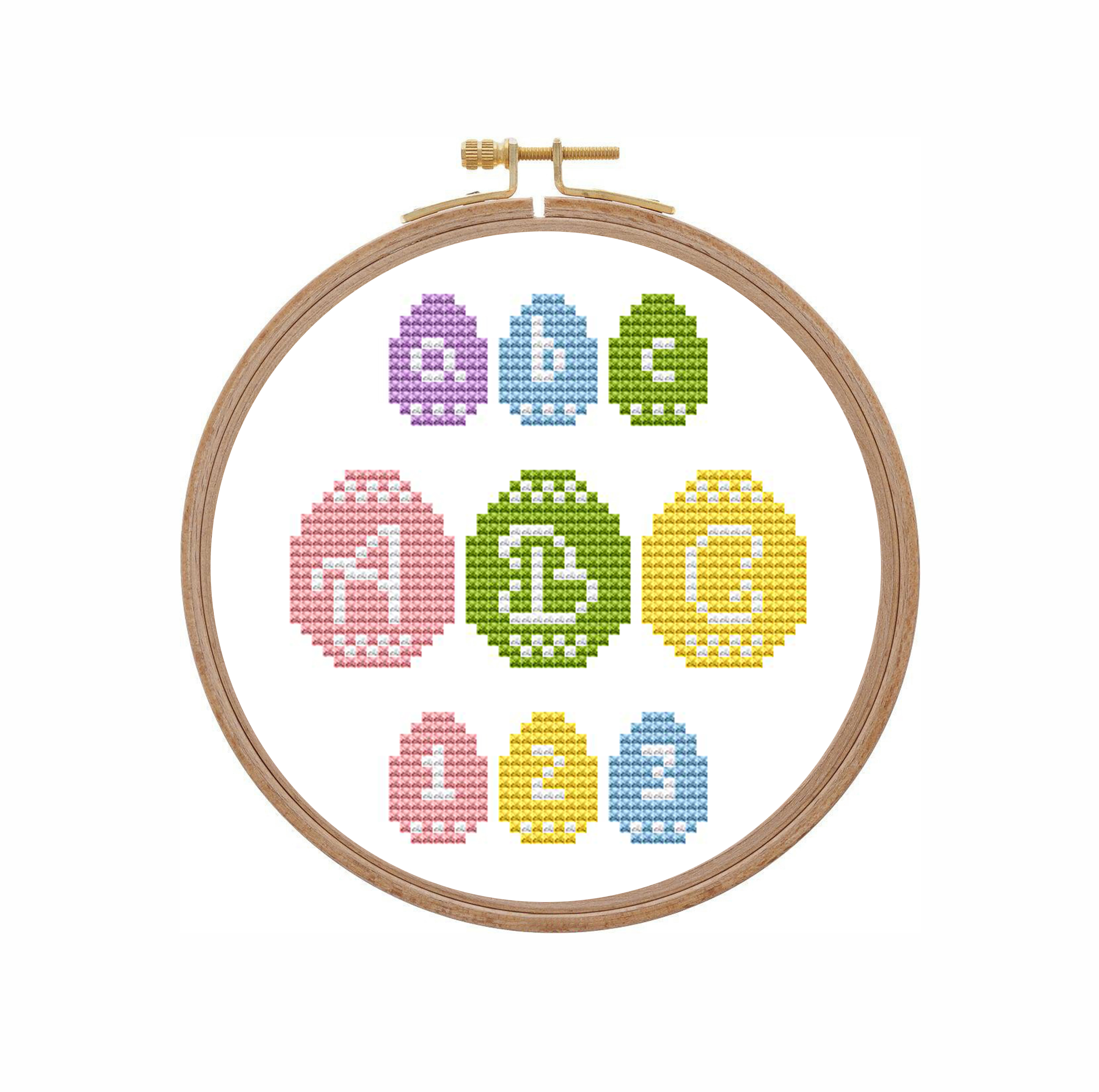 Mini Easter egg cross stitch pattern font Uppercase lowercas | Inspire ...