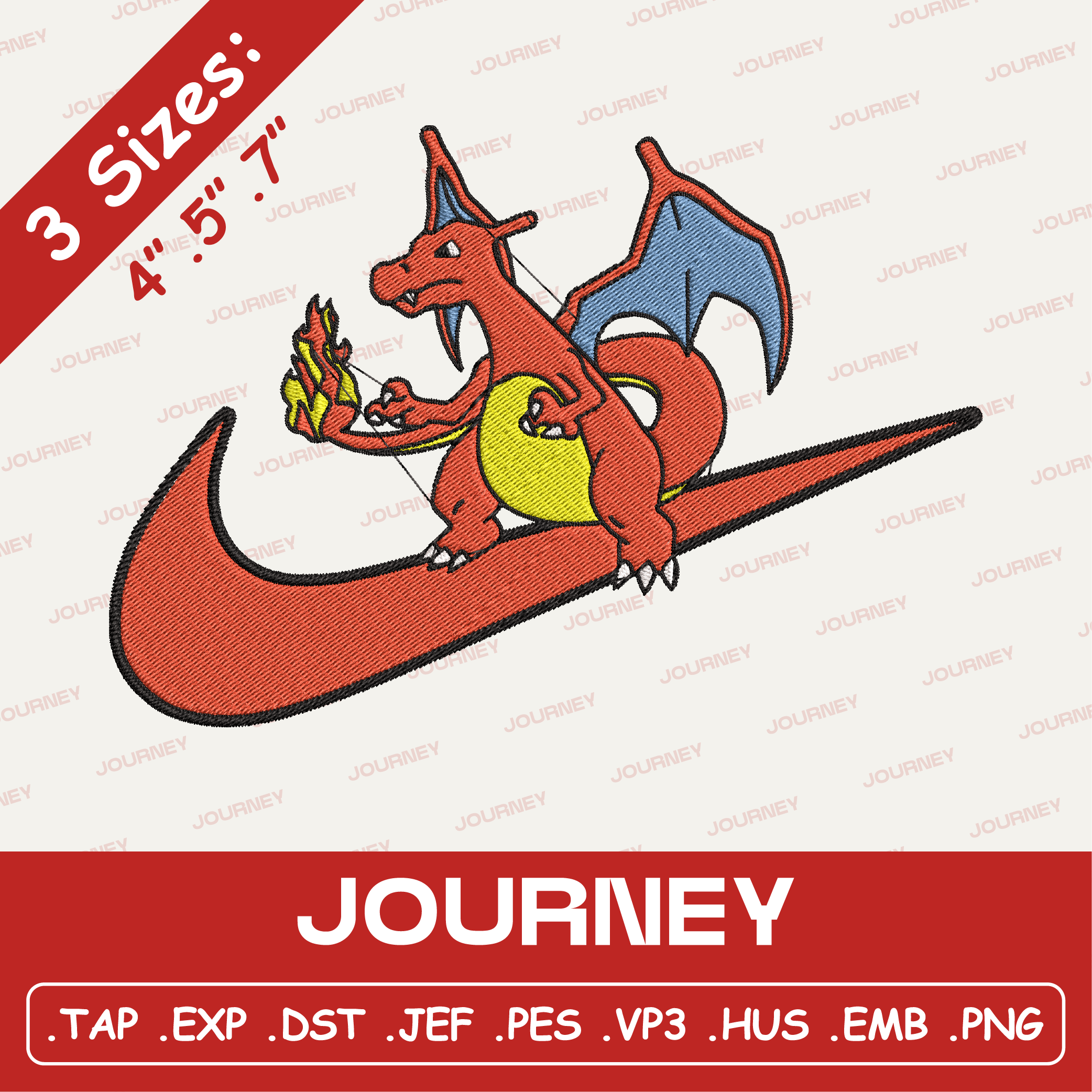 Nike x Charizard Embroidery, Nike x Pokemon Machine Embroide | Inspire ...