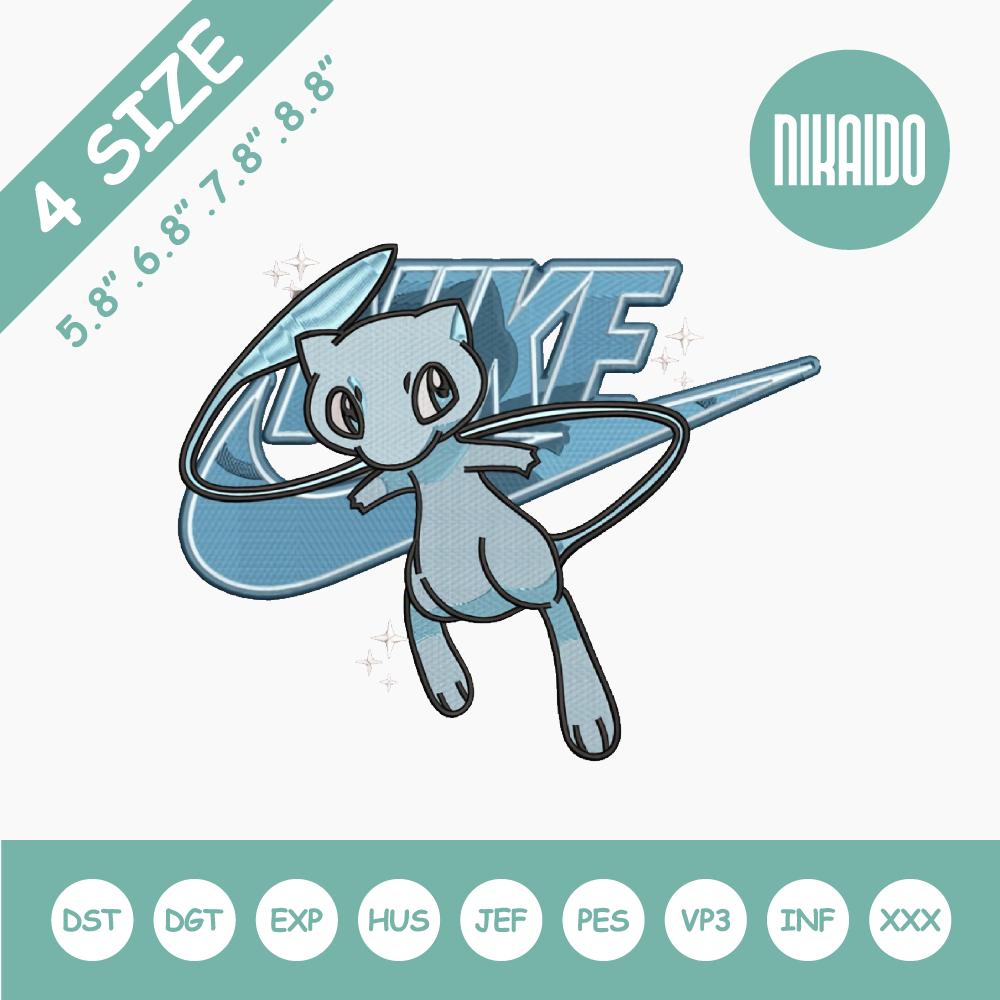 Nike x Mew Embroidery Design File - Nike Anime Embroidery Fi | Inspire ...