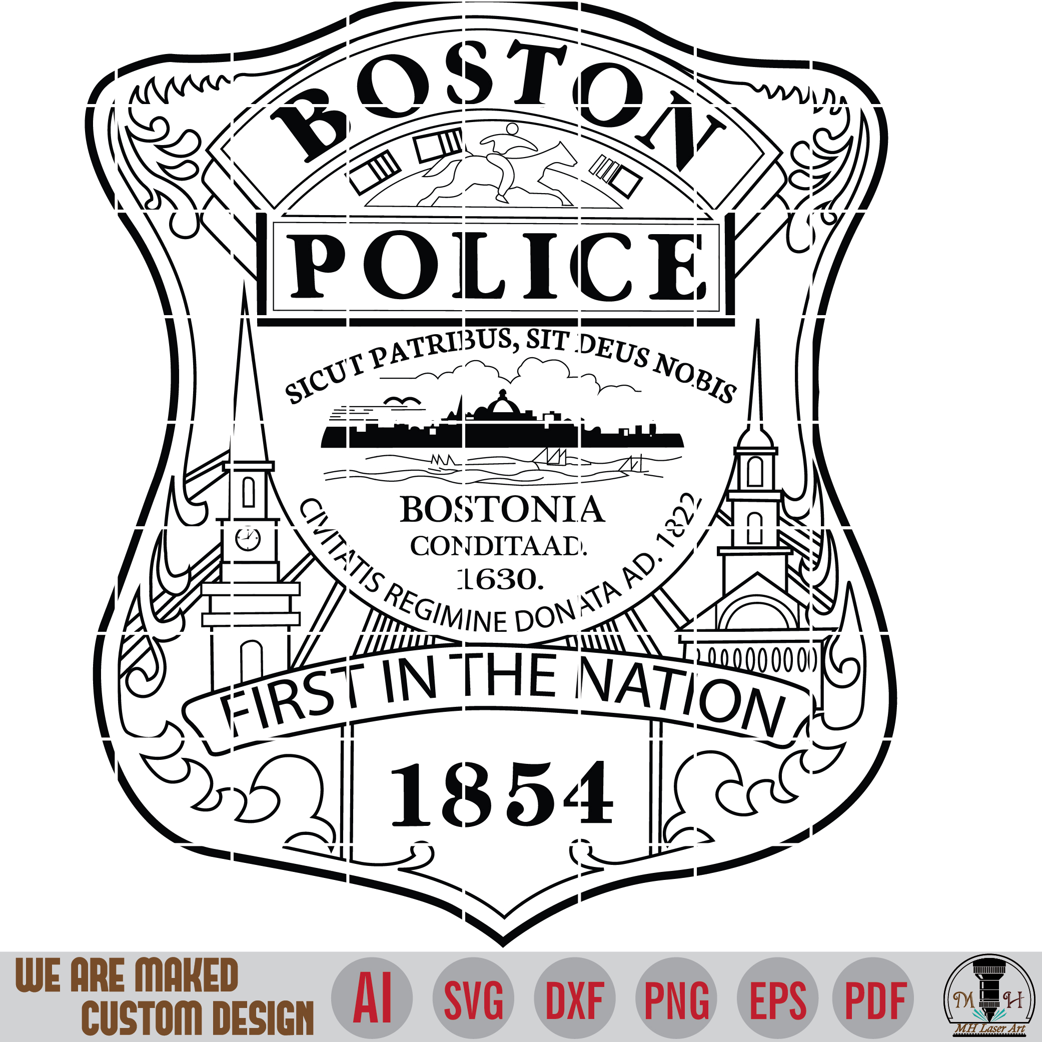 Bostonia Police badge | Inspire Uplift